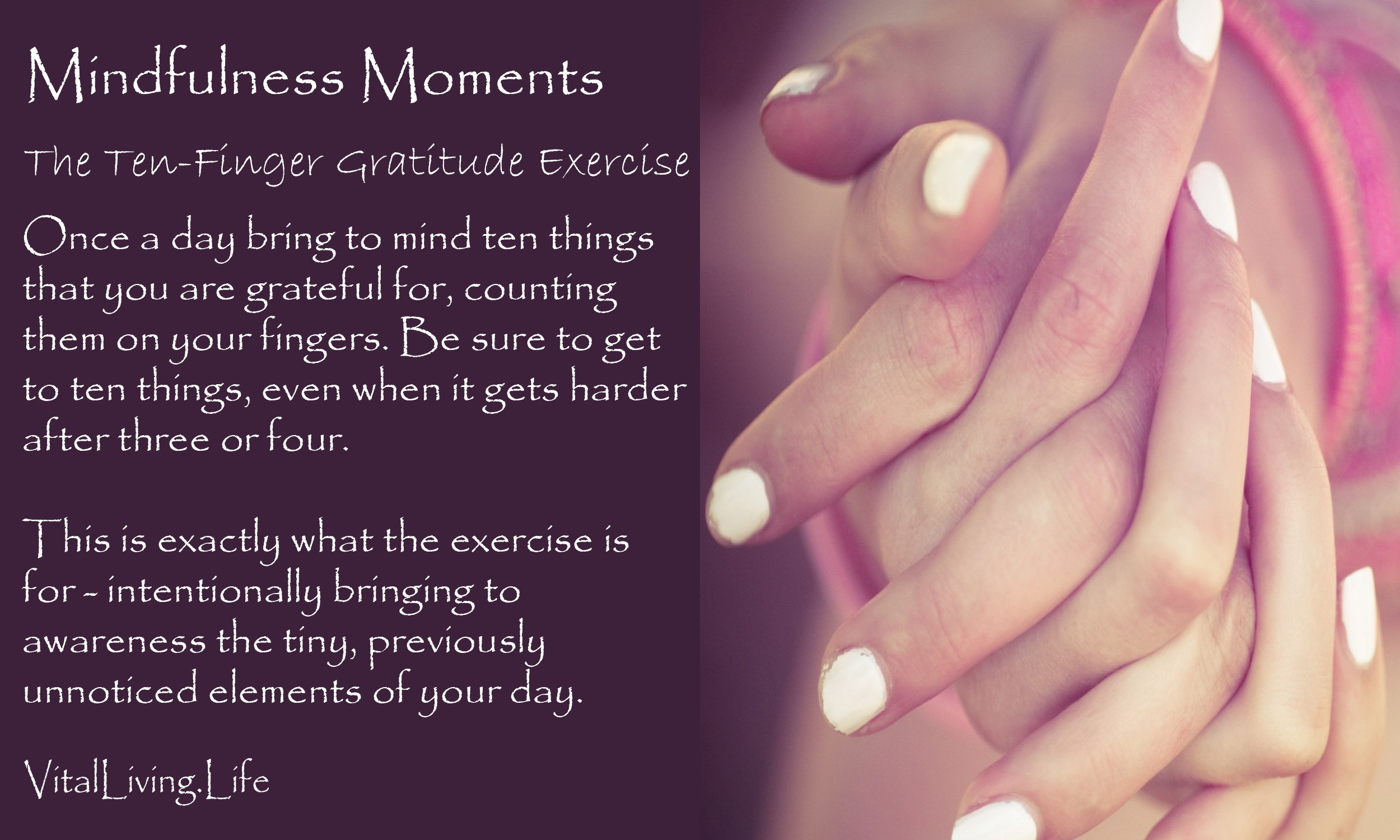 Mindfulness Moments ~ Ten Finger Gratitude Exercise – Vital Living Life